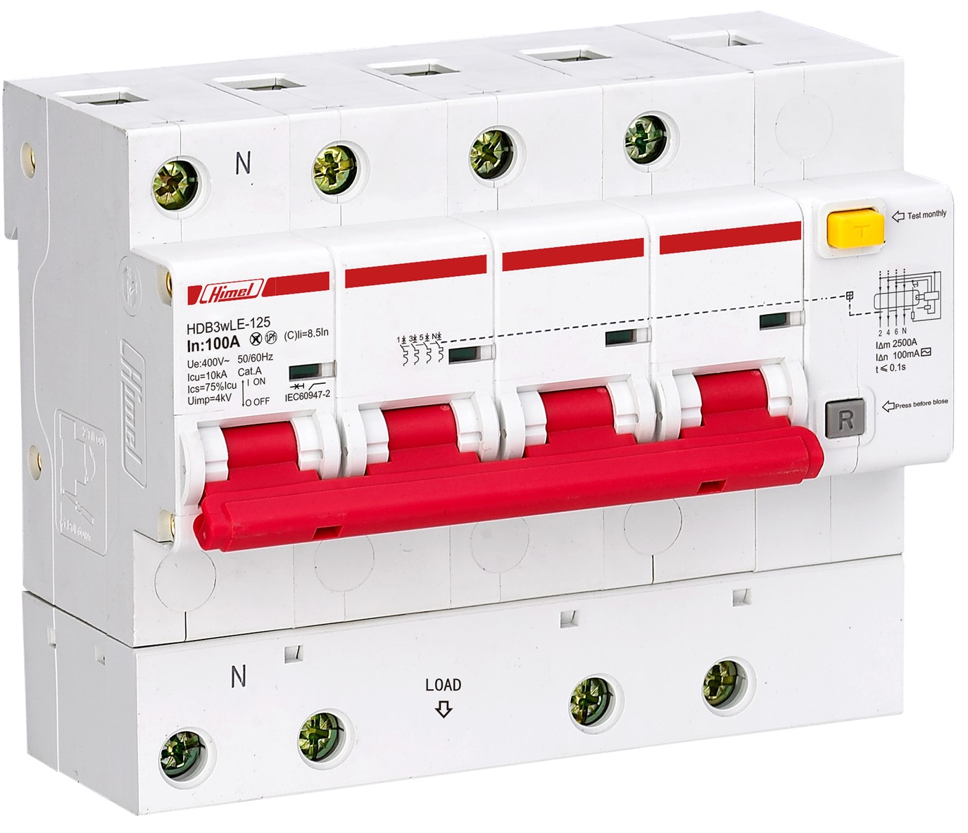 RCBO 4P 30mA 6kA (6 ~ 63A) | Promax Electric